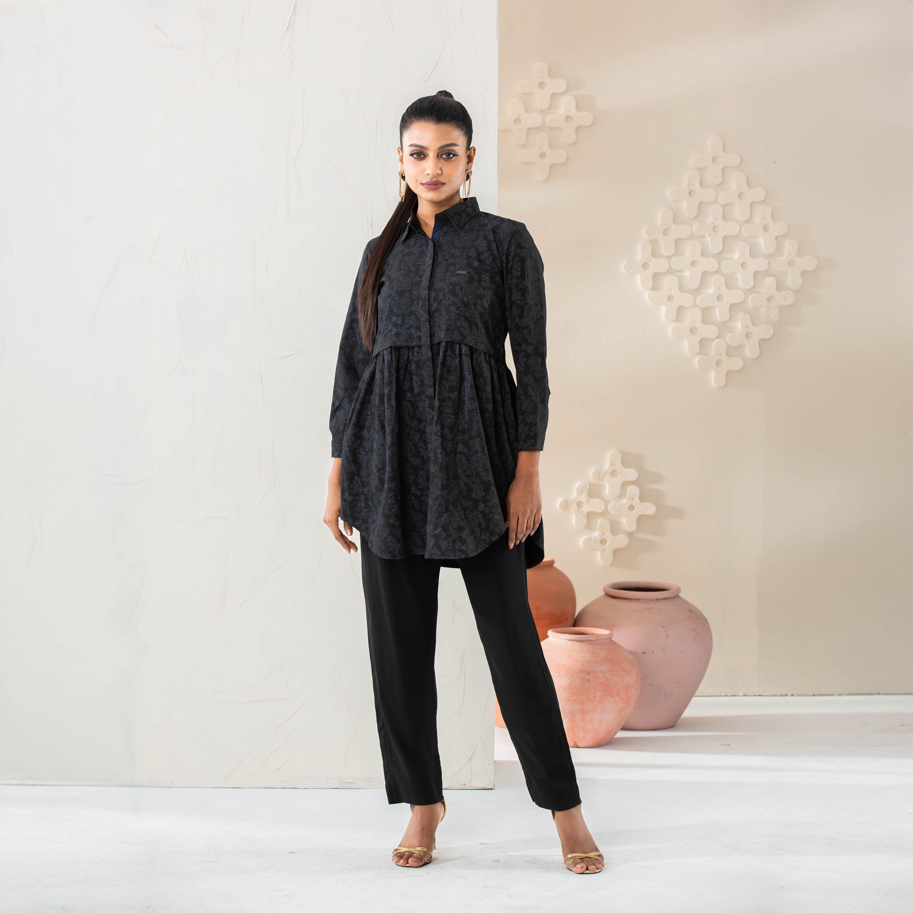 ETHNIC TUNIC-BLACK – Twelve USA